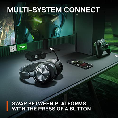 SteelSeries Arctis Nova Pro Wireless Xbox Multi-System Gaming Headset - Premium Hi-Fi Drivers - Active Noise Cancellation Infinity Power System - Stealth Mic - Xbox, PC, PS5, PS4, Switch, Mobile