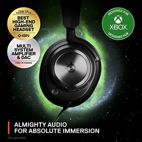 SteelSeries Arctis Nova Pro Wireless Xbox Multi-System Gaming Headset - Premium Hi-Fi Drivers - Active Noise Cancellation Infinity Power System - Stealth Mic - Xbox, PC, PS5, PS4, Switch, Mobile