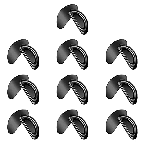 Glasses Replacement Nose Pads D Shape Soft Silicone Adhesive Non-Slip Eyeglass Nose Pads Eyeglass Repair Kits(Black 10 Pairs)