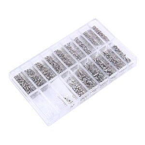 Eyeglasses Repair Kit, with Eyeglass Sunglass Screws in Assorted Size, 1000Pcs Stainless Steel Mini Tiny Screws for Glasses, Spectacles,Watch and Other Small Electronics Repair