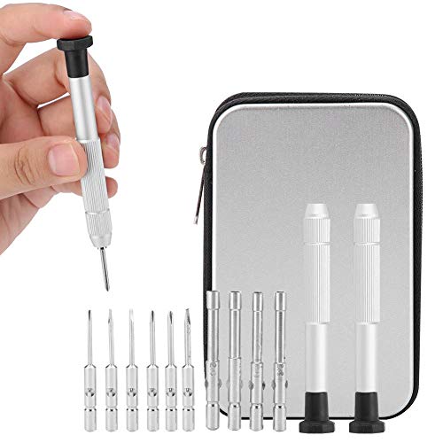 Eyeglass Repair Tool Kit, 12pcs Precision Screwdriver Set, Professional Mini Screwdriver Repair Tools for Eyeglass Glasses Watch CellPhone Electronic Toys Computer Jewelry