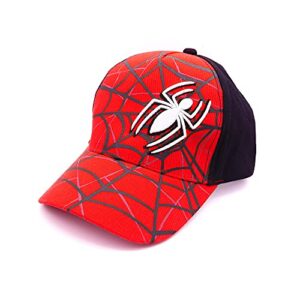 marvel spiderman hat for boys, breathable spiderman baseball cap for toddlers, boys ages 3-9