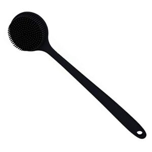 cinlitek silicone body scrubber, long handle back scrubber for shower, silicone body brush shower scrubber for body, shower srush back brush body exfoliator