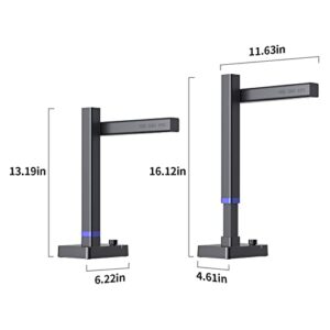 CZUR Shine Ultra Pro Portable Document Scanner, 24MP Book Scanner, Max DPI 440, USB Document Camera, A3 Large Format Book Scanner, Adjustable Height, for Windows & Mac