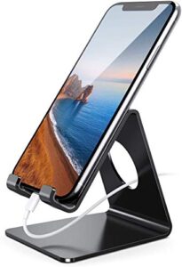 lamicall cell phone stand, phone dock: cradle, holder, stand for office desk - black