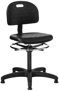 safco products 6680 soft tough economy workbench chair (optional arms sold separately), black