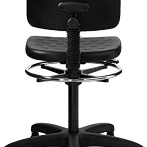 Safco Products 6680 Soft Tough Economy Workbench Chair (Optional arms sold separately), Black