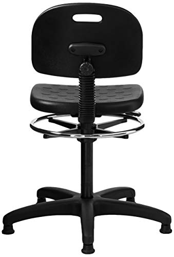 Safco Products 6680 Soft Tough Economy Workbench Chair (Optional arms sold separately), Black