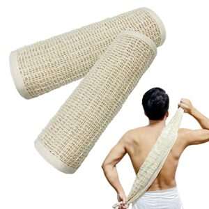 extra long exfoliating body scrubber natural loofah back scrubber for shower double-sided exfoliating washcloth for women & men bath scrub cloth deep clean shower towels