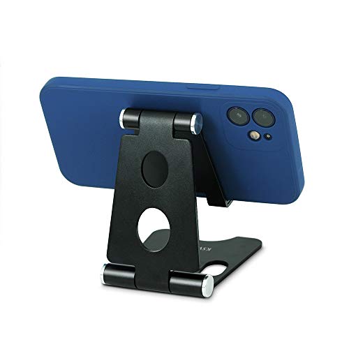 KSWLLO Foldable Cell Phone Stand, Handsfree Mobile Phone Holder for Desk with Adjustable View Angle, Well Made Cell Phone Holder for Smartphones Nintendo Switch 7-10 inch Tablets