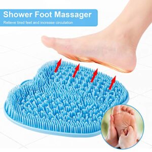 HONYIN Foot Scrubber for Use in Shower, XL Size Larger Shower Foot Scrubber Mat with Non-Slip Suction Cups- Cleans, Exfoliates & Massages Your Feet, Improve Circulation & Soothe Achy Feet