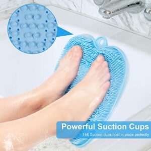 HONYIN Foot Scrubber for Use in Shower, XL Size Larger Shower Foot Scrubber Mat with Non-Slip Suction Cups- Cleans, Exfoliates & Massages Your Feet, Improve Circulation & Soothe Achy Feet