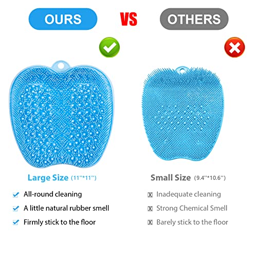 HONYIN Foot Scrubber for Use in Shower, XL Size Larger Shower Foot Scrubber Mat with Non-Slip Suction Cups- Cleans, Exfoliates & Massages Your Feet, Improve Circulation & Soothe Achy Feet