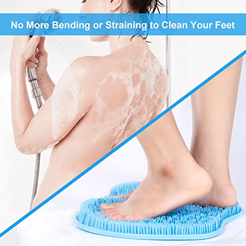 HONYIN Foot Scrubber for Use in Shower, XL Size Larger Shower Foot Scrubber Mat with Non-Slip Suction Cups- Cleans, Exfoliates & Massages Your Feet, Improve Circulation & Soothe Achy Feet