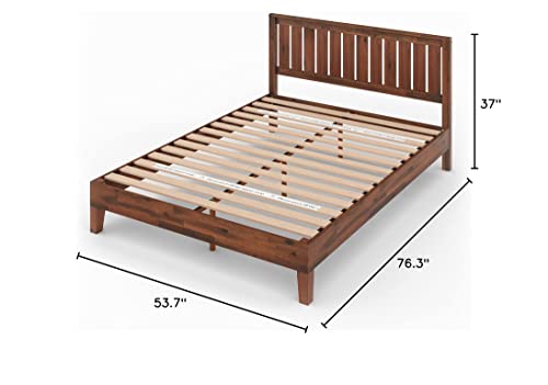 ZINUS Vivek Deluxe Wood Platform Bed Frame with Headboard / Wood Slat Support / No Box Spring Needed / Easy Assembly, Full