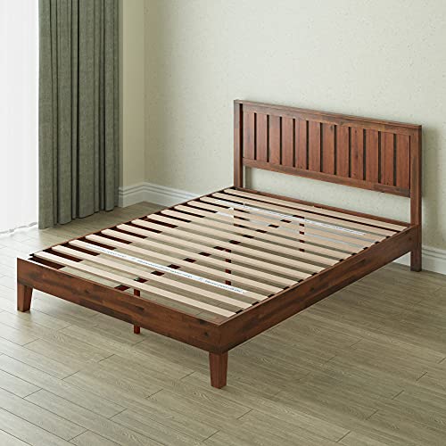 ZINUS Vivek Deluxe Wood Platform Bed Frame with Headboard / Wood Slat Support / No Box Spring Needed / Easy Assembly, Full