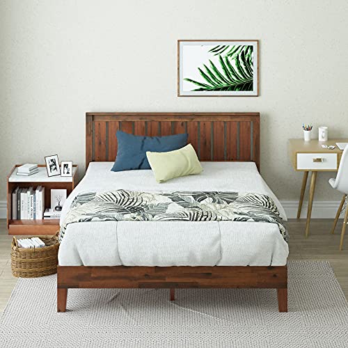 ZINUS Vivek Deluxe Wood Platform Bed Frame with Headboard / Wood Slat Support / No Box Spring Needed / Easy Assembly, Full