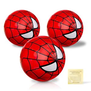 tslyevxin spider hero 16 inch large inflatable red beach ball,superhero toys game ball -fun indoor and outdoor gift - suitable for beach, swimming pool, room and superhero party decoration