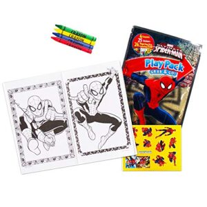 Set Of 15 Spiderman Play Packs Fun Party Favors Coloring Book Crayons Stickers Plus Loot Bags