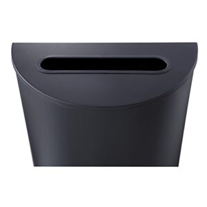 Safco Products Half Round Receptacle, 12.5-Gallon, Black (9940BL)