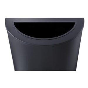 Safco Products Half Round Receptacle, 12.5-Gallon, Black (9940BL)