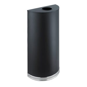 Safco Products Half Round Receptacle, 12.5-Gallon, Black (9940BL)