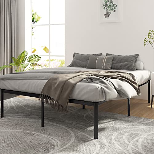 BedStory 16 Inch Queen Size Bed Frame - Heavy Duty Metal Platform Bed Frame - Easy Assembly, No Box Spring Needed - Curved Bed Legs Design to Avoid Injury - Supports Up to 2500 Lbs