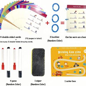 Preschool Learning Activities for 2 Year Olds, Toddler Learning Activities with 4 Dry Erase Markers, Preschool Classroom Must Haves Montessori Educational Toys for 2 3 4 Years Kindergarten Workbooks