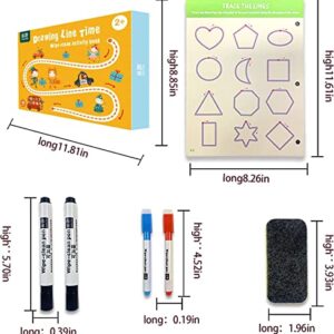 Preschool Learning Activities for 2 Year Olds, Toddler Learning Activities with 4 Dry Erase Markers, Preschool Classroom Must Haves Montessori Educational Toys for 2 3 4 Years Kindergarten Workbooks