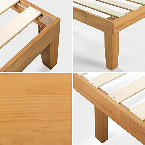 ZINUS Moiz Wood Platform Bed Frame / Wood Slat Support / No Box Spring Needed / Easy Assembly, Natural, Queen