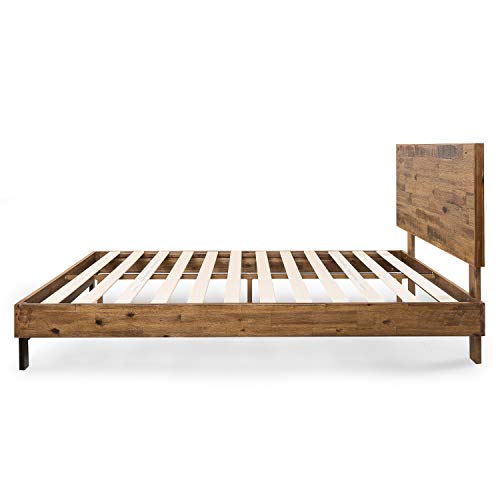 ZINUS Tricia Wood Platform Bed Frame with Adjustable Headboard / Wood Slat Support with No Box Spring Needed / Easy Assembly, King