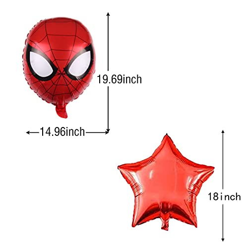 Superhero Spiderman 5th Birthday Decorations Red Number 5 Balloons 32 Inch | The Spiderman Birthday Balloons for Kids Birthday Baby Shower Decorations (Spiderman 5th Birthday)