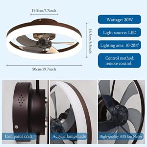 Ceiling Fan Black Ceiling Fans with Lights App & Remote Control, Timing & 3 Led Color Ceiling Fan with Light, 6 Wind Speeds 20In Modern Ceiling Fan for Bedroom, Living Room, Small Room