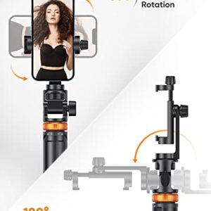 Newest 62" Phone Tripod, EUCOS Selfie Stick Tripod with Remote, Upgraded iPhone Tripod Stand & Travel Tripod, Solidest Cell Phone Tripod Compatible with iPhone 14/13/12 Pro Max/Samsung/GoPro/DJI