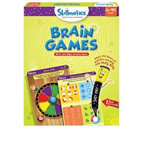 Skillmatics Educational Game - Brain Games, Reusable Activity Mats with Dry Erase Marker, Gifts, Travel Toy, Ages 6 and Up