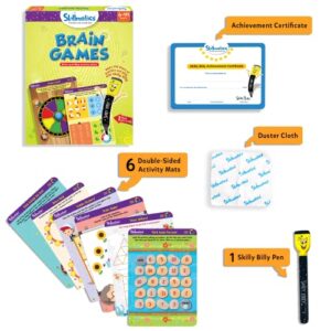 Skillmatics Educational Game - Brain Games, Reusable Activity Mats with Dry Erase Marker, Gifts, Travel Toy, Ages 6 and Up