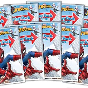 Bendon Mini Play Packs, Each with Mini Coloring Book, 2 Mini Crayons, and a Sticker,10-Pack (Spider-Man)