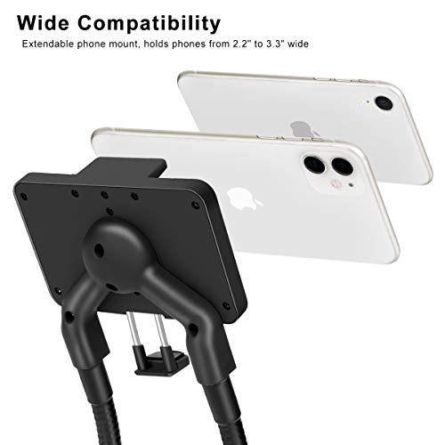 B-Land Cell Phone Holder, Universal Mobile Phone Stand, Lazy Bracket, DIY Flexible Mount Stand with Multiple Function (Black)