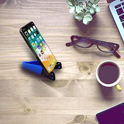 Portable Cell Phone Stand for Desk, Foldable Pocket Travel Mobile Phone Holder, Upgrade Universal V Smartphone Kickstand Mount Compatible with iPhone IPads Tablet Kindle Android, Pack of 3