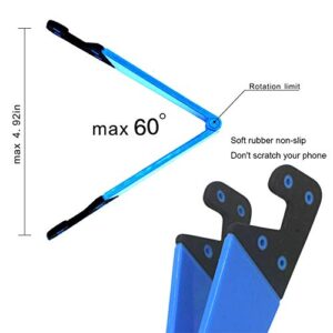 Portable Cell Phone Stand for Desk, Foldable Pocket Travel Mobile Phone Holder, Upgrade Universal V Smartphone Kickstand Mount Compatible with iPhone IPads Tablet Kindle Android, Pack of 3