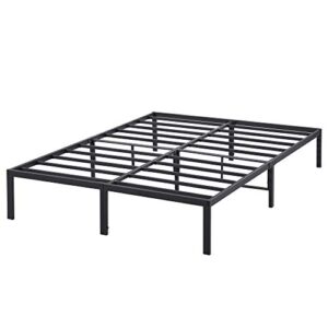 Olee Sleep 14 Inch Tall T-2000 Steel Slat, Non-Slip Center Support, No Box Spring Needed, Easy Assembly, Twin XL Size Bed Frame, Black