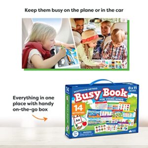 Montessori Busy Book for Toddlers Ages 3 and Up - Pre K Preschool Learning Activities Book - Autism Sensory - Kindergarten Educational Toys for 3 Year Old - My Preschool Busy Book Ages 3-4 4-8 5-7