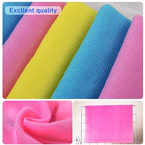 Exfoliating Washcloth Towel Japanese Washcloth Nylon Bath Wash Towel Korean Exfoliating Towel Body Beauty Washcloth Sponge Loofah Exfoliating Body Scrub Back Scrubber For Shower Cloth 3 Pack By ARCH&M