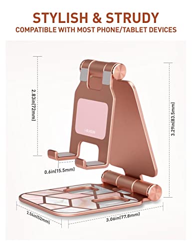 i-Blason Cell Phone Stand, Foldable Adjustable Phone Mount Holder, Compatible with iPhone 14/iPhone 13/iPhone 12/iPhone 11/Galaxy S22/S21/Pixel 6, Android Smartphones, All Smart Phone (Marble)