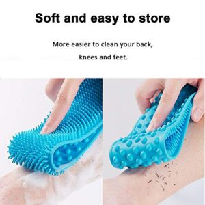 2 Pcs Silicone Back Scrubber for Shower, Silicone Body Scrubber, Shower Back Scrubber for Men Women, Silicone Bath Body Brush Deep Clean & Invigorate Your Skin (30in)