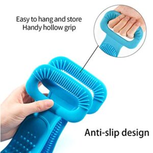 2 Pcs Silicone Back Scrubber for Shower, Silicone Body Scrubber, Shower Back Scrubber for Men Women, Silicone Bath Body Brush Deep Clean & Invigorate Your Skin (30in)