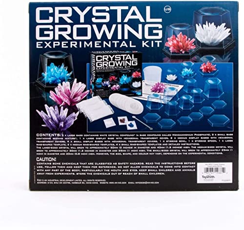 4M Crystal Growing Science Experimental Kit - 7 Crystal Science Experiments with Display Cases - Easy DIY STEM Toy Lab Experiment Specimens, Educational Gift for Kids, Teens, Boys & Girls