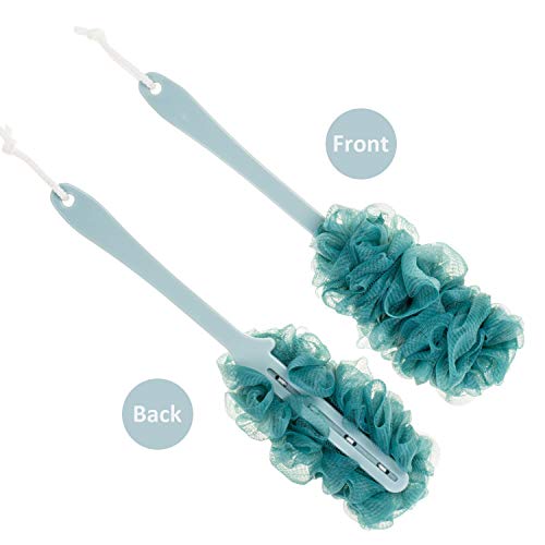 Arswin Back Scrubber for Shower,Loofah Long Handle Bath Body Brush,Soft Nylon Mesh Sponge for Shower,Loofah On a Stick for Men Women,Exfoliating Scrub Cleaning Luffa for Elderly