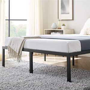 classic brands brutis black heavy-duty metal platform bed frame, twin