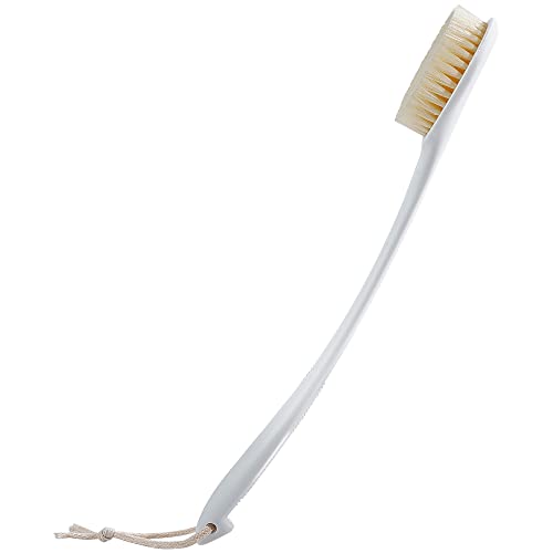 Back Brush Long Handle for Shower, Never Mold Shower Back Brush Back Scrubber for Shower,Back Brush for Shower for for Men & Women(White)